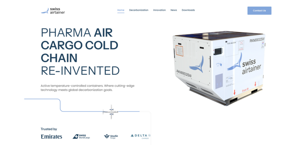Swiss Airtainer - Sustainable Air Cargo Solutions for Pharmaceuticals