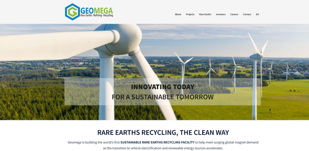 Geomega Resources: Sustainable Rare Earths Recycling Solutions