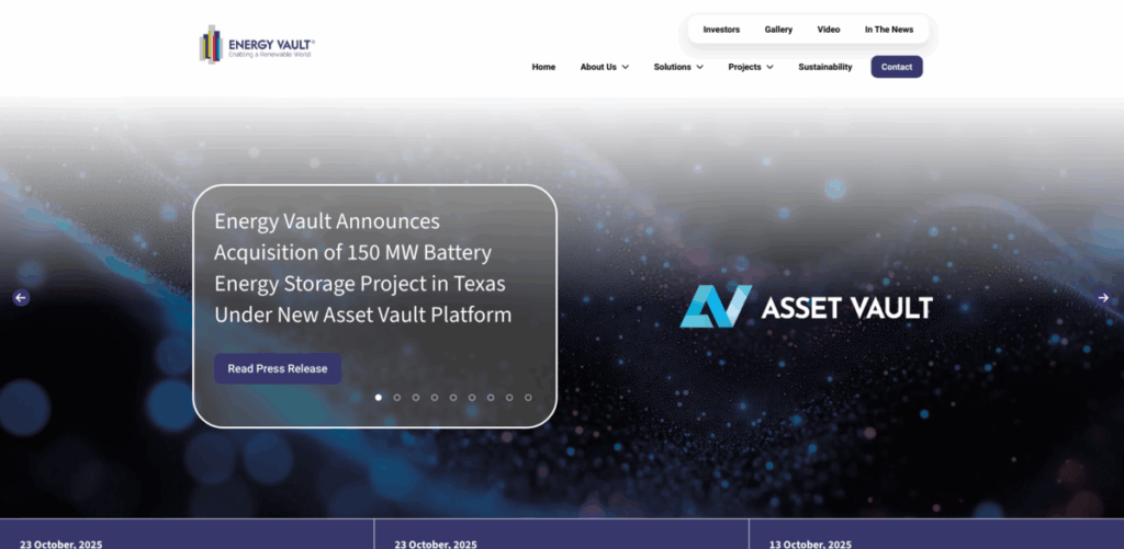 Energy Vault - Advanced Energy Storage Technology for Clean Energy
