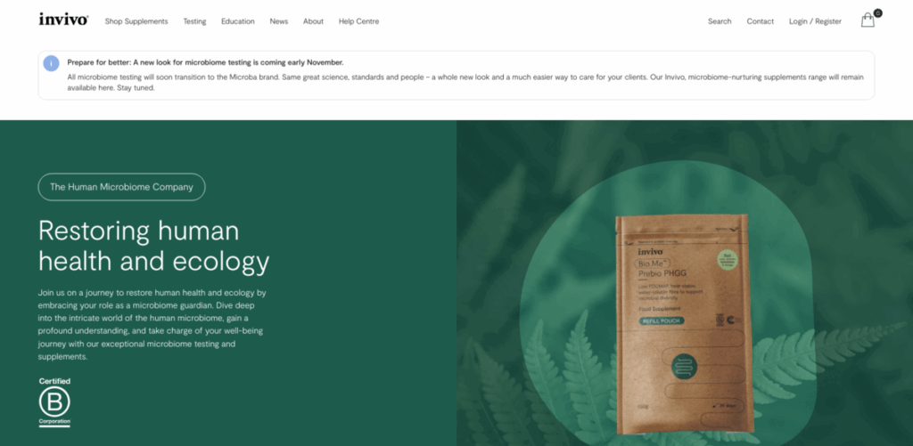 Invivo Supplements - Quality Support for Your Microbiome Health